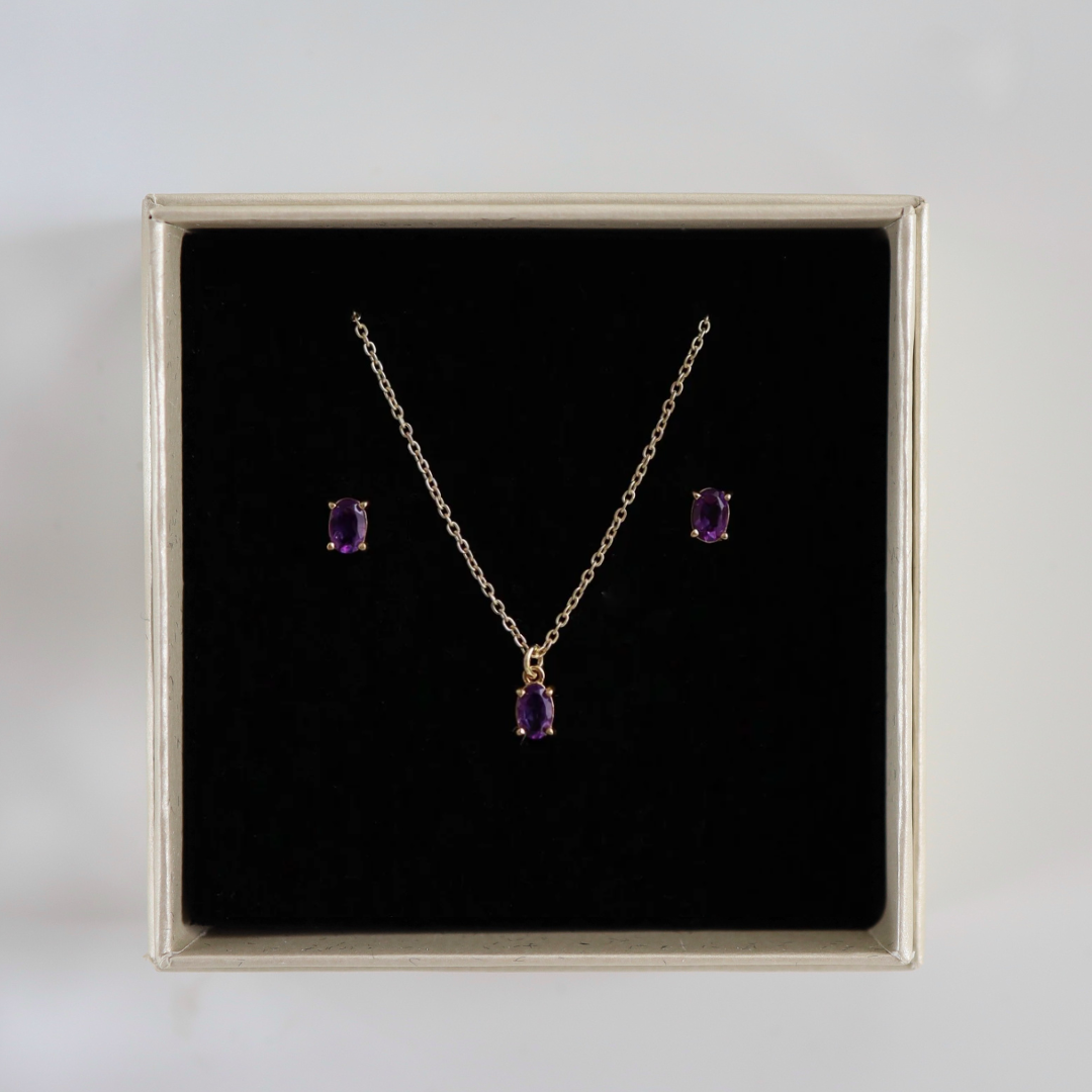 Zestaw Gold z Kamieniem Do Wyboru 696 Jewelry